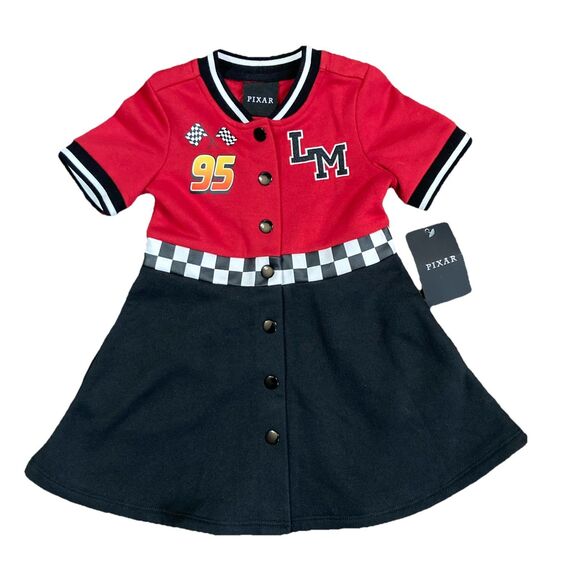 Disney | Dresses | Disney Pixar Cars Lightning Mcqueen Toddler Button ...
